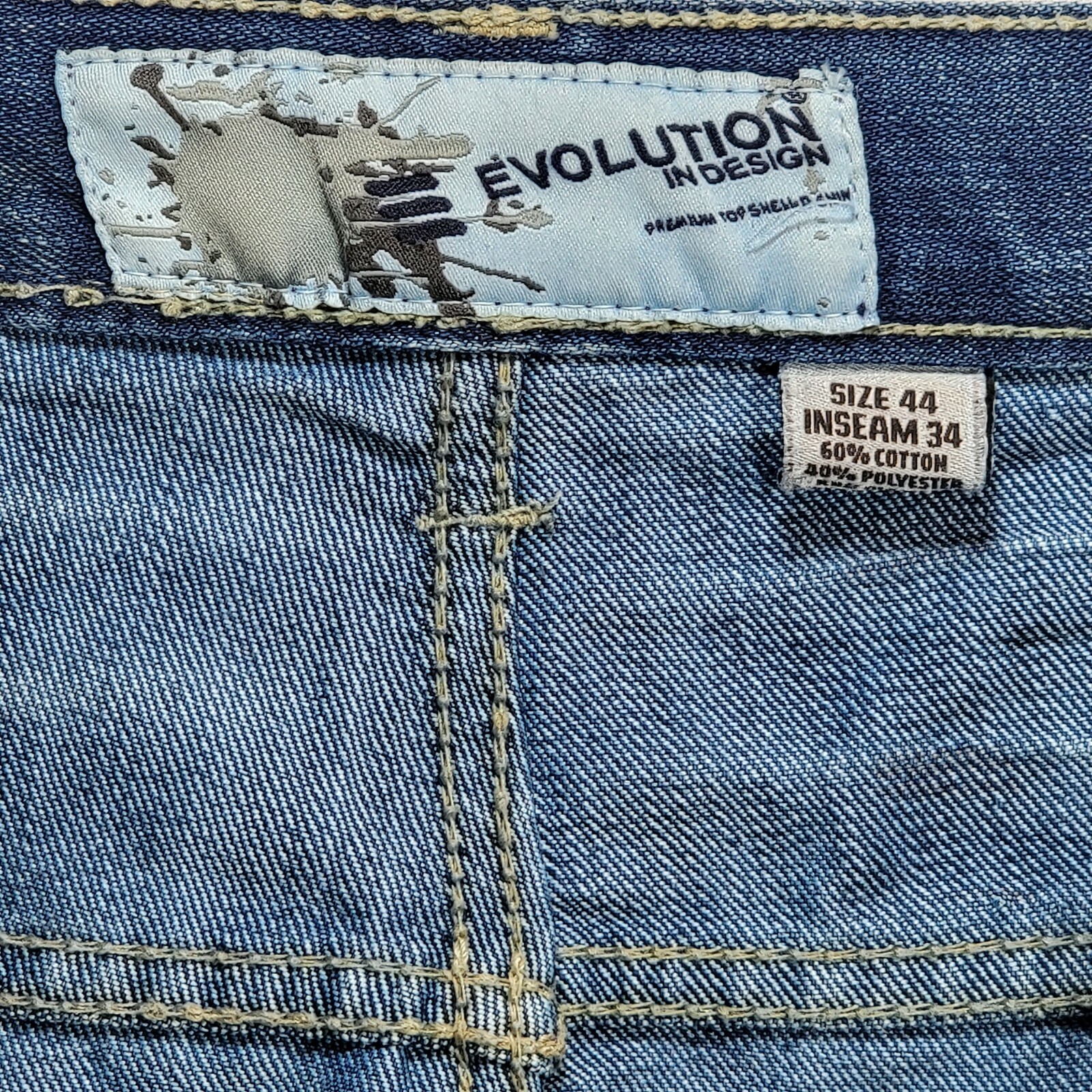 Evolution In Design Mens Distressed Med Bleached Jean… - Gem