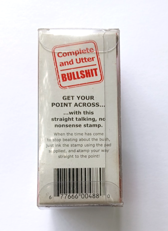 Brutally Honest LONCRAINE BROXTON "Complete and Utter Bull*hit Stamp | eBay