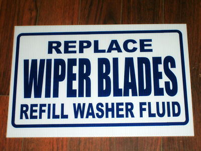 Auto Repair Shop Sign: Replace Wiper Blades | eBay