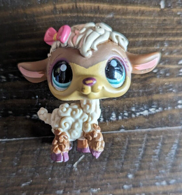 RARE LPS Lamb #1697 Authentic Littlest Pet Shop Brown and White Lamb | eBay