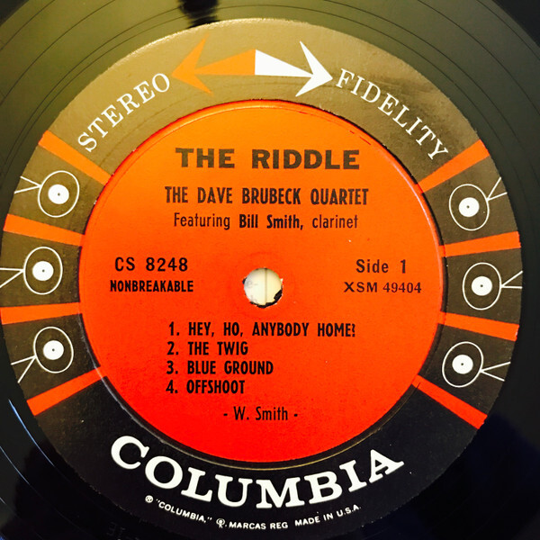 The Dave Brubeck Quartet - The Riddle 1960 LP, Album CS 8248 Very Good ...