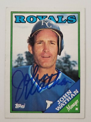 John Wathan Signed 1988 Topps #534 Baseball Card Kansas City Royals MLB ...