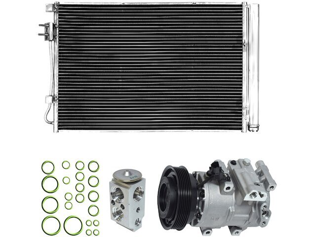 A/C Compressor and Condenser Kit For 13 Hyundai Veloster 1.6L 4 Cyl ...