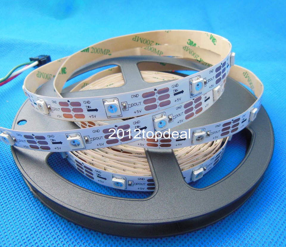 WS2812B 5050 RGB LED Strip 150 300 Leds 144 60 30LED/M Individual ...