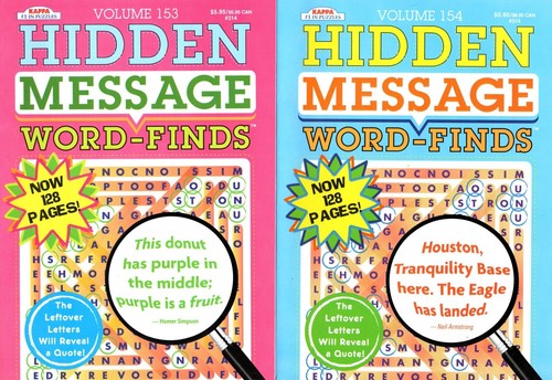 Large Print Hidden Message Word - Finds (All New Puzzles) - Vol.153,154 ...