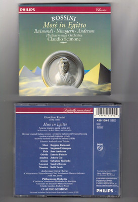 2 CD OPERA SET-ROSSINI-MOSE IN EGITTO-RAIMONDI-ANDERSON-c SCIMONE PHIL ...