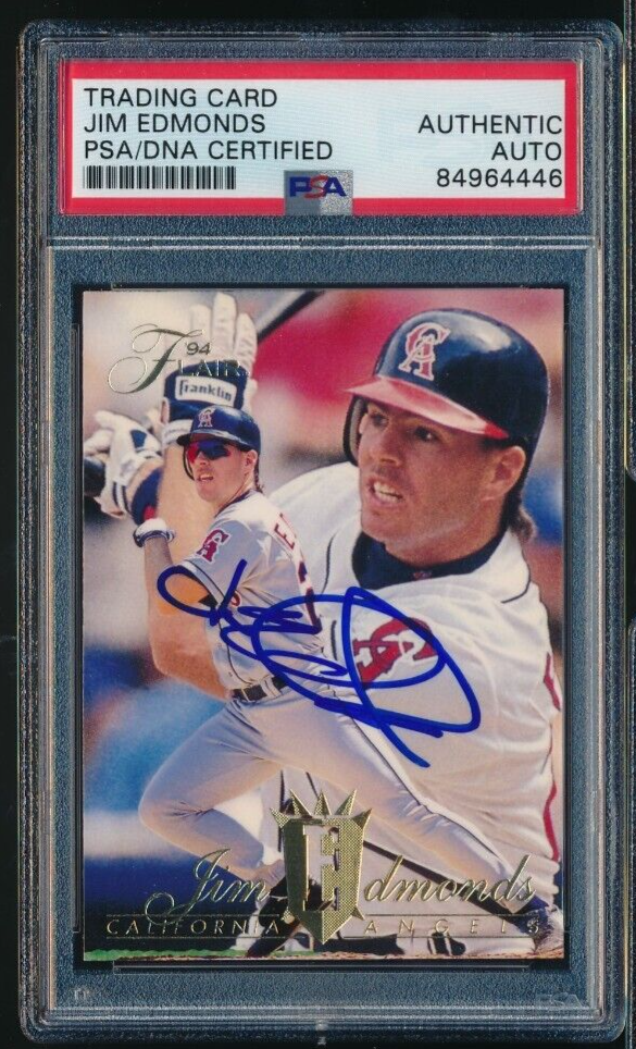 1994 Flair Jim Edmonds #21 signed auto autograph PSA/DNA blue sharpie ...