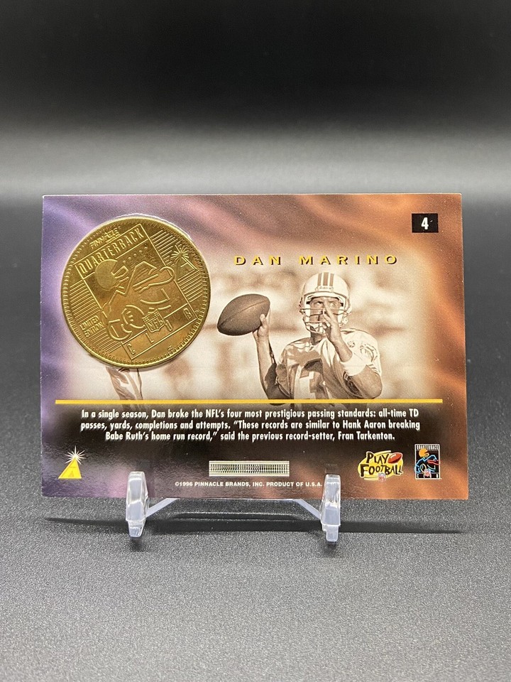 Dan Marino 1996 Pinnacle Mint Coins Miami Dolphins with coin HOF | eBay