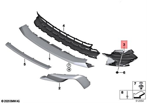 Genuine BMW Z4 G29 Z4 20i 30i Roadster Grille Air Inlet Closed Left ...