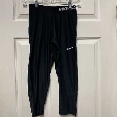 NIKE PRO DRI FIT COMPRESSION CAPRIS YOUTH XLARGE Black | eBay