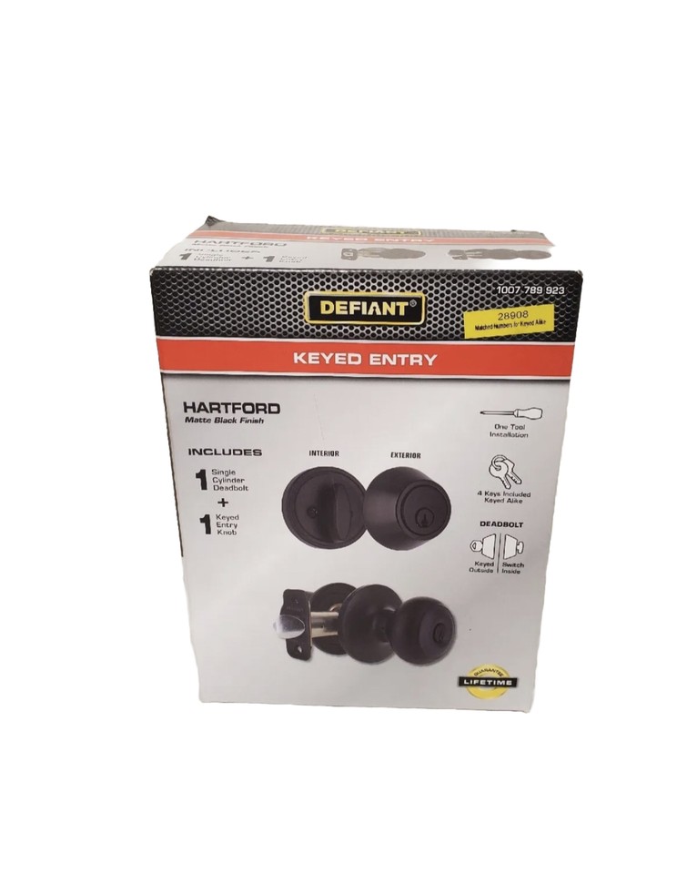 *NEW* Defiant Hartford Matte Black Single Cylinder Combo Pack ...