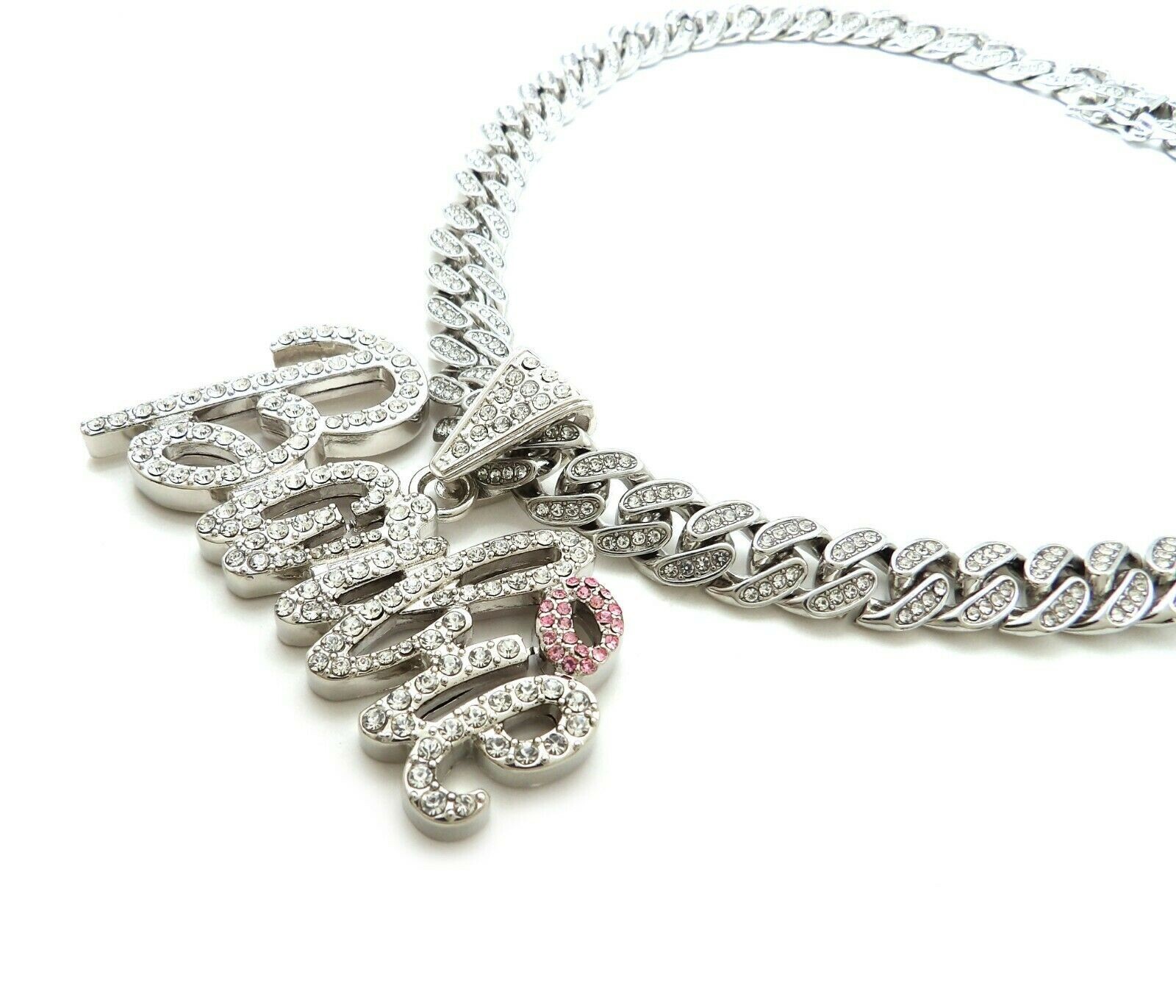 MINAJ BARBIE PENDANT SILVER CUBAN LINK CHAIN NECKLACE HIP HOP QUEEN ...