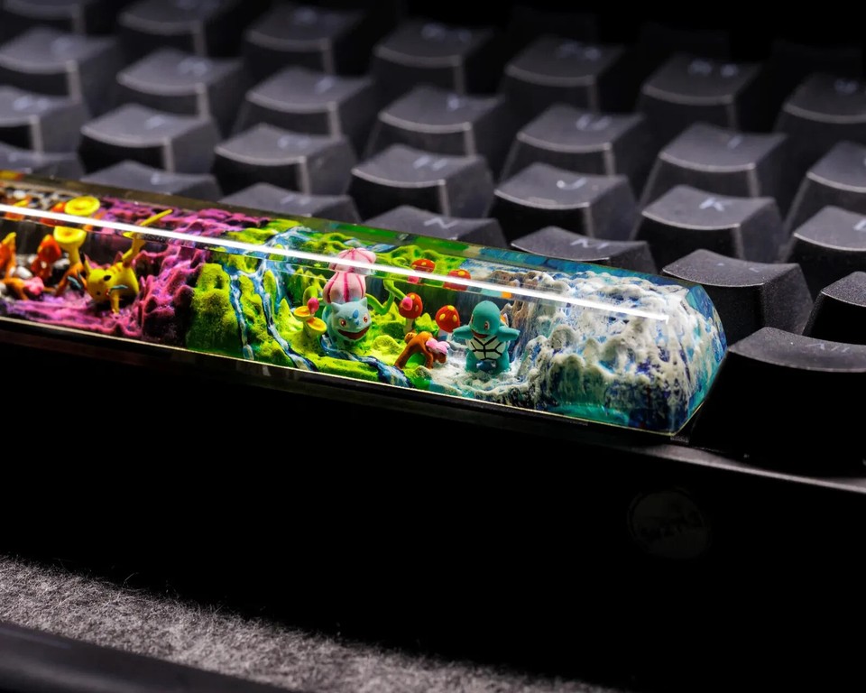 Poke.mon Spacebar Keycap, Custom Artisan Spacebar Keycap for Mechanical ...