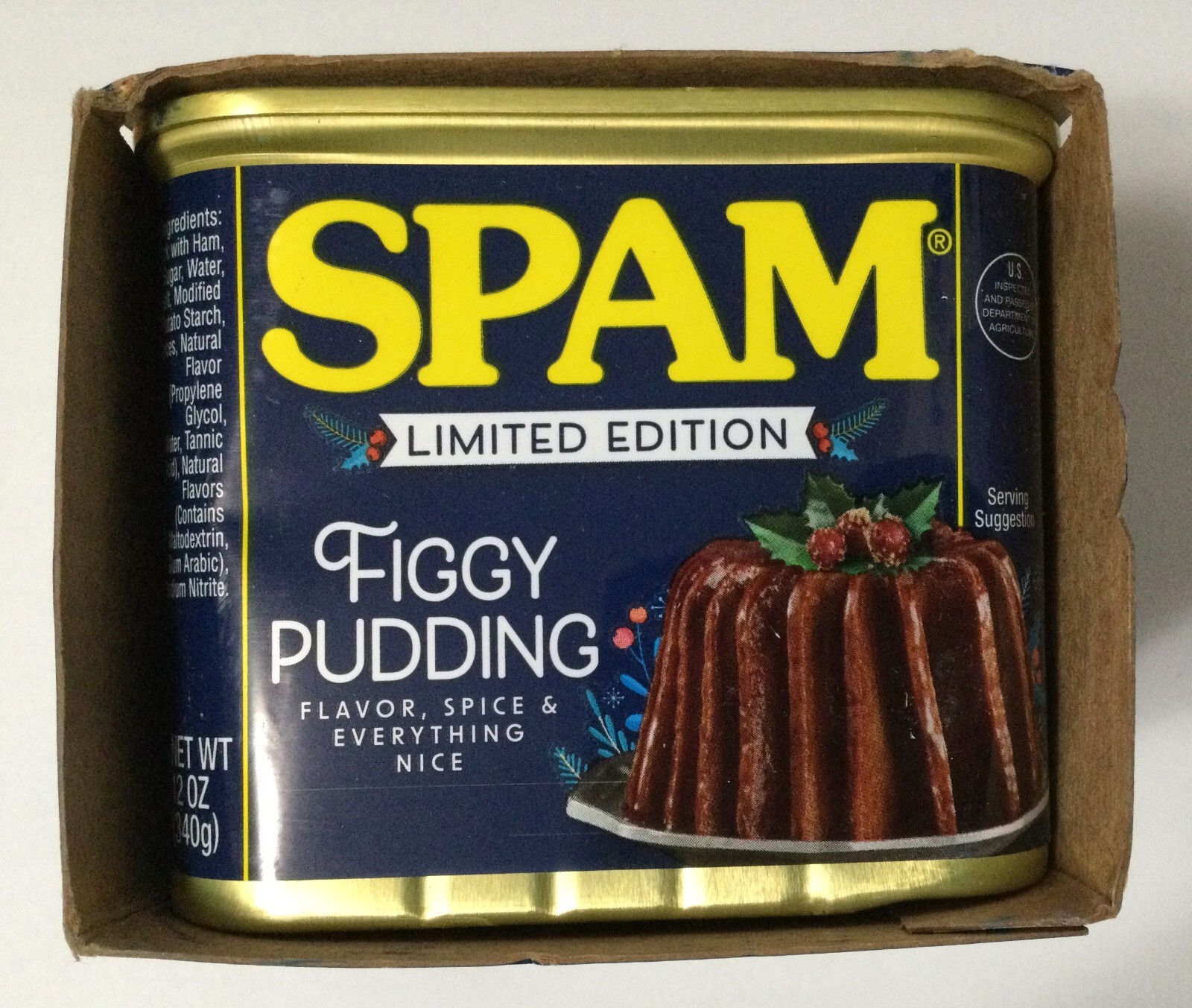 Figgy Pudding Spam - Limited Edition - 2 x 12 oz Cans - Best By 8/2025 ...
