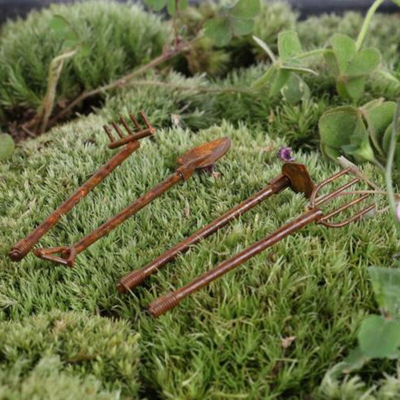 1:12 Dollhouse Miniature Shovel Hoe and Pitchfork Farming Garden ...