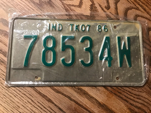 IND TK07 86 78534W INDIANA License Plate only one | eBay