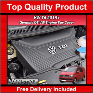 VW T6 TRANSPORTER 2015> GENUINE OE ENGINE COVER PIECE BAY TRIM ...