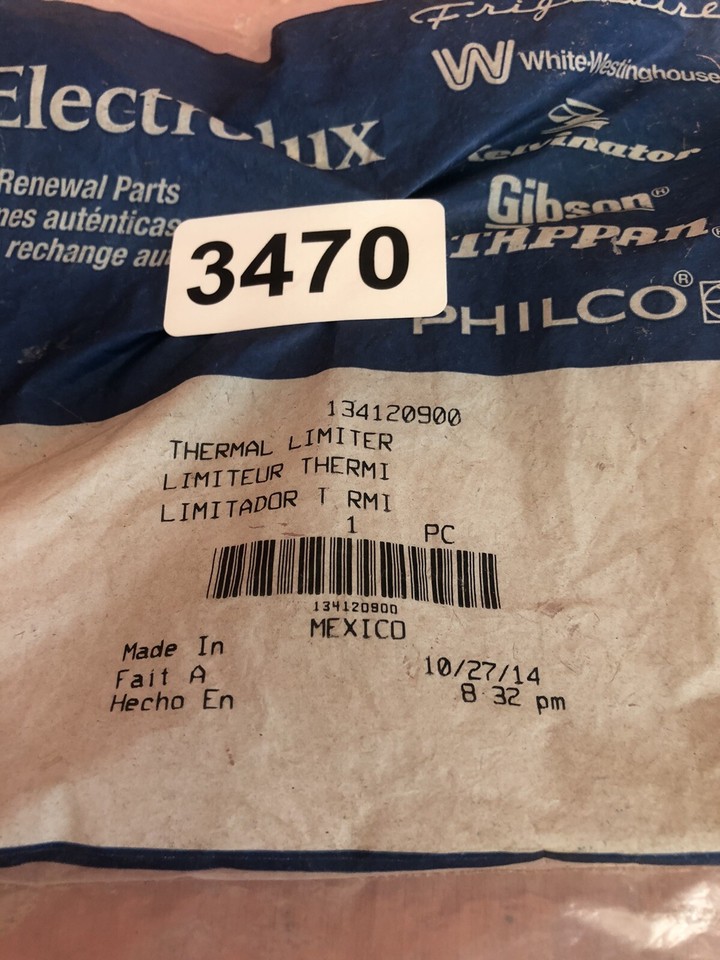 134120900 - Thermal Limiter for Frigidaire Dryer | eBay