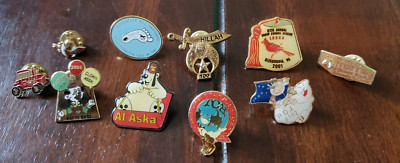 Shriners Masons Royal Order of Jesters Lapel Pin Lot Hillah Naja ROJ ...