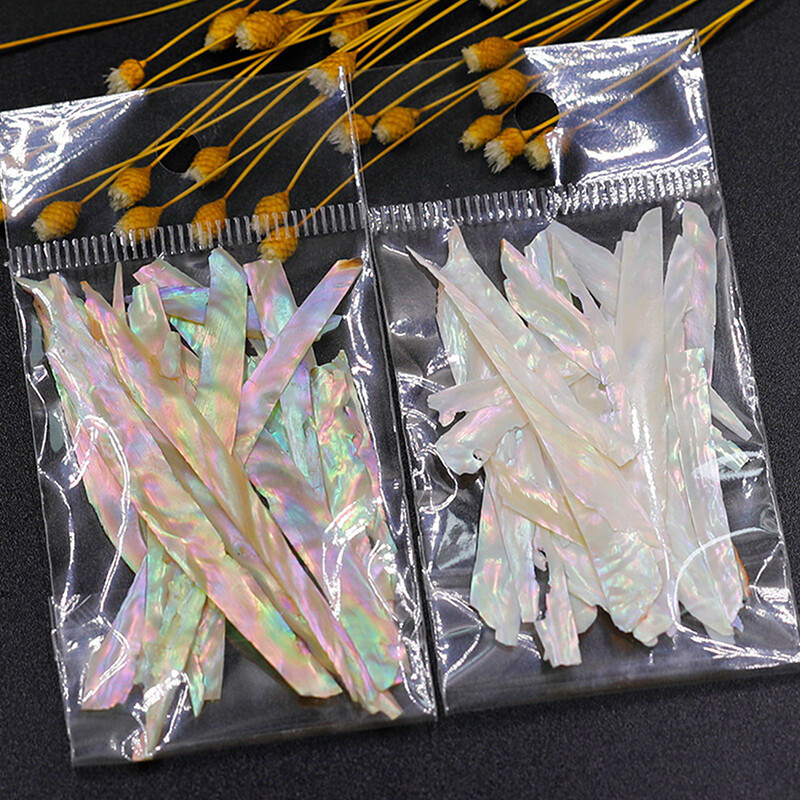 Nails Abalone Shell Slice Nail Art Stickers Glitter Sequin Fragment 3D ...