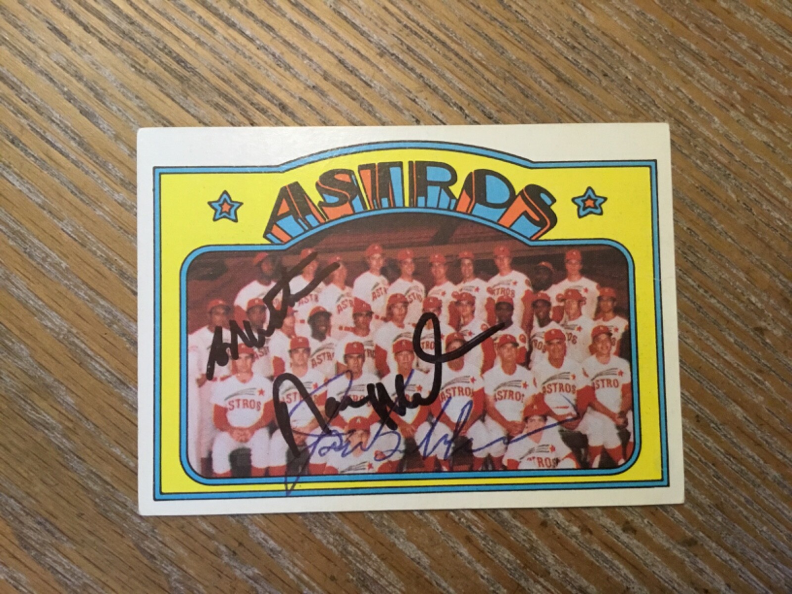 Autographed 1972 Astros TC w/ Watson, Gibbon & Miller #282. #M-1 | eBay
