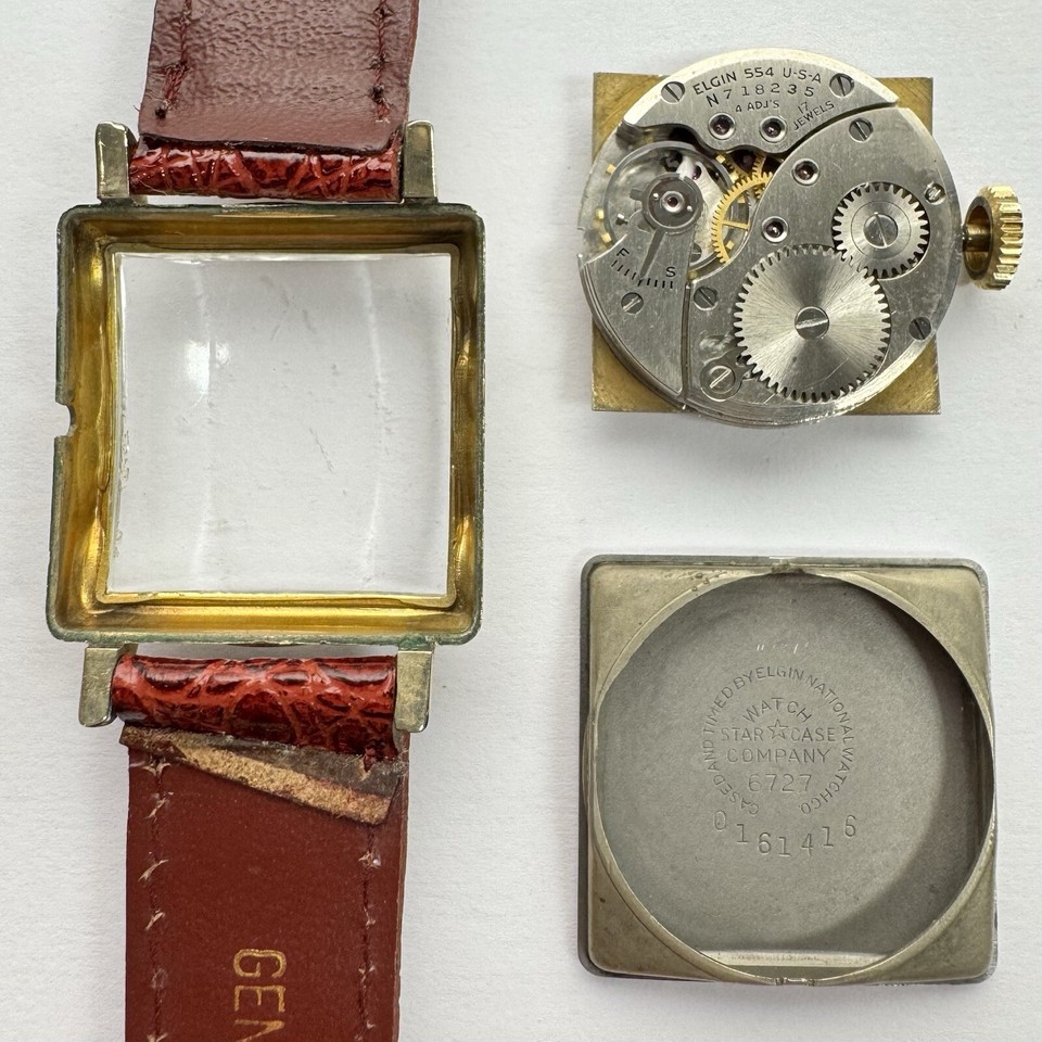 Elgin 554 17 Jewels 10K RGP Art Deco Wristwatch Runs Selling As Is Vtg ...