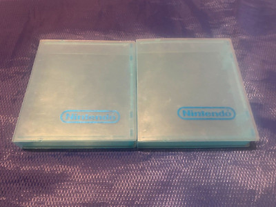 2 Authentic Nintendo NES Game Hard Plastic Cases green acceptable | eBay