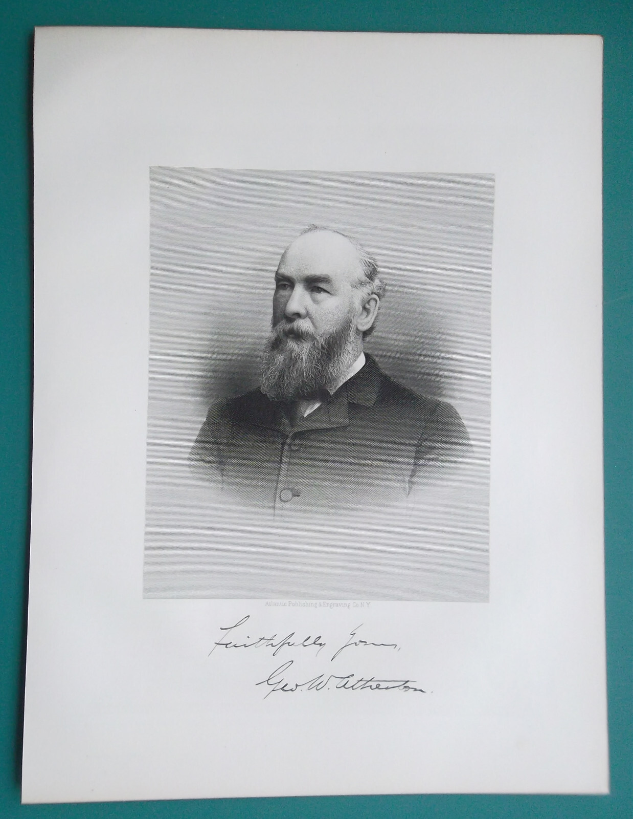 GEORGE ATHERETON Pennsylvania State College President - 1893 Portrait ...