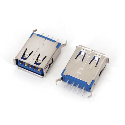 10Pcs USB 3.0 Type A Straight 9-Pin DIP Female Socket PCB Solder ...