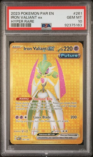 Pokemon Paradox Rift - IRON VALIANT EX - GOLDEN HYPER RARE - 261/182 ...