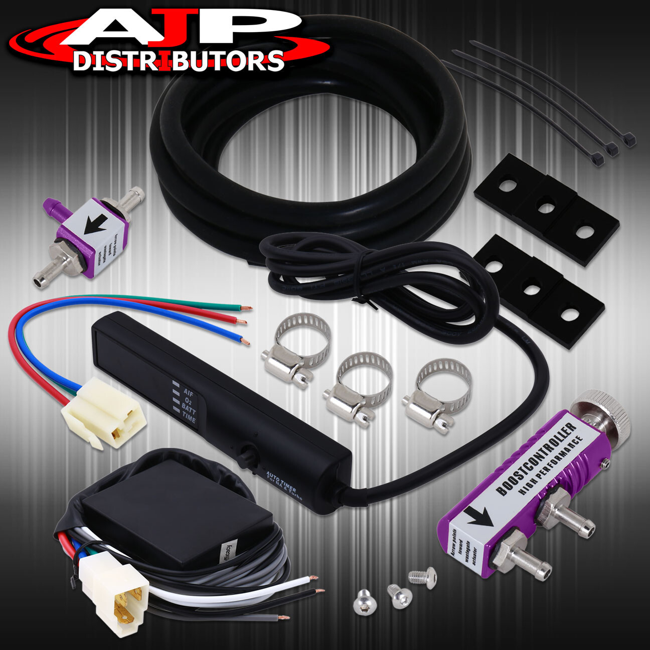 Universal Purple Manual Adjustable Boost Controller + LED Black Turbo ...