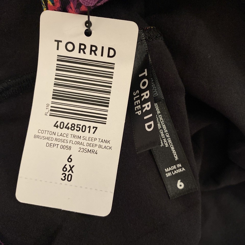 TORRID TANK TOP CAMI SLEEVELESS SLEEP TOP 6 6X 6XL 30 NEW | eBay