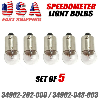5x 6V 3W Speedo Speedometer Dash Light Bulbs For Honda CT 70 90 110 TL ...