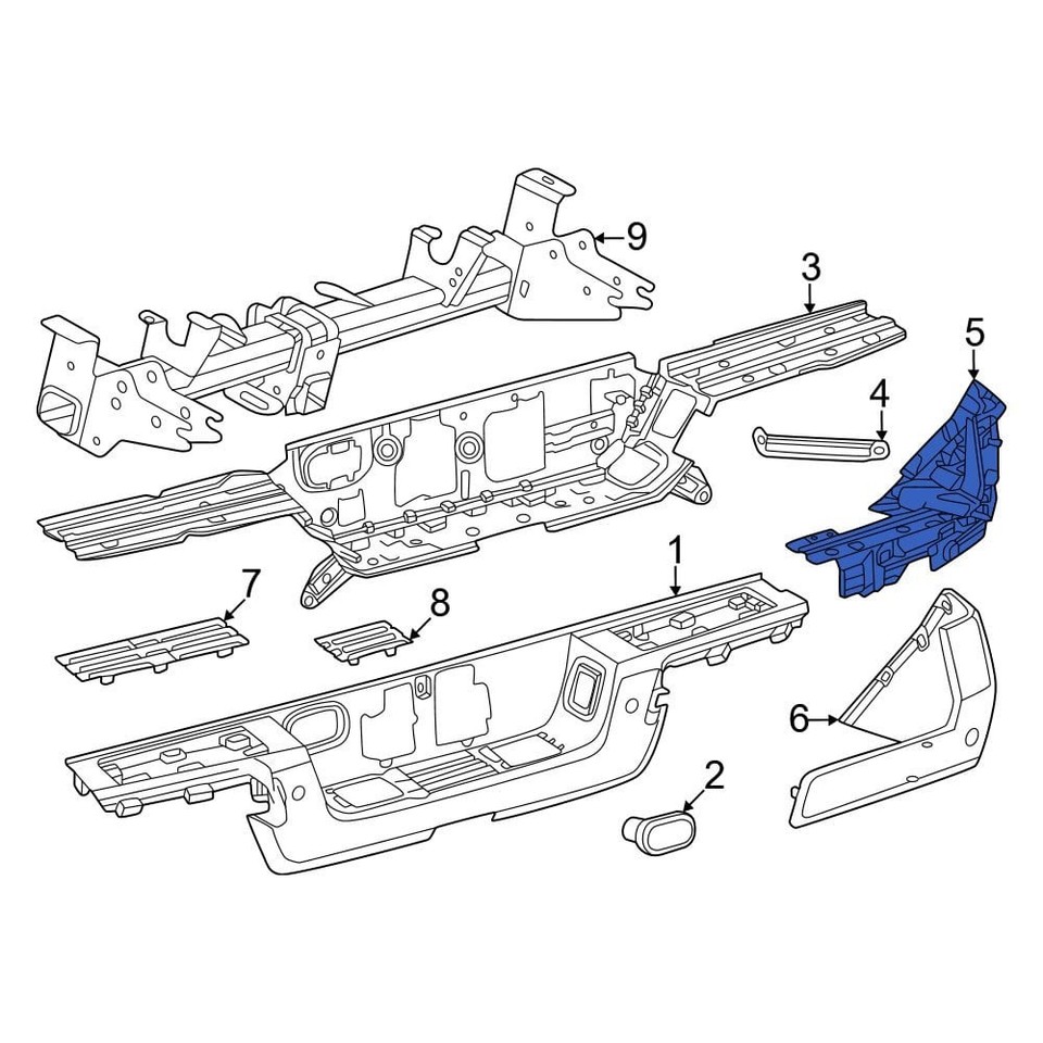 For Toyota Tacoma 2024 Toyota 52152AK010 Rear Left Bumper Cover ...
