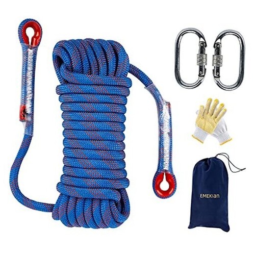 Indoor Outdoor Climbing Rope, Static Rock Climbing Rope for 12mm/32ft ...