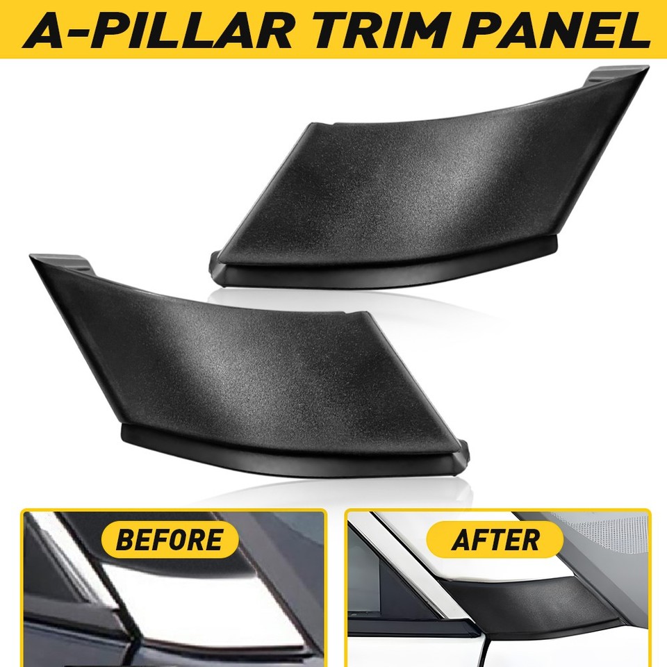 Front 2PCS Left A-pillar Right Trim Cover Panel Black For Toyota RAV4 ...