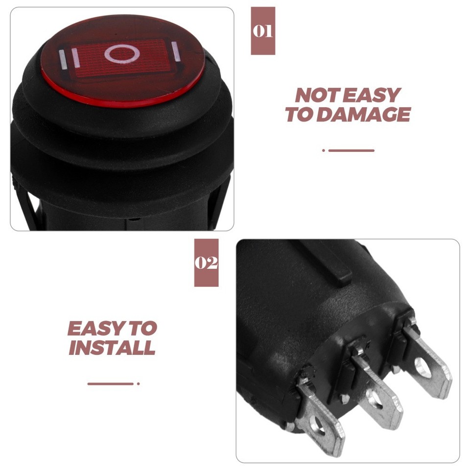 Waterproof Car Switch Single Pole Double Throw Button Rocker Toggle | eBay
