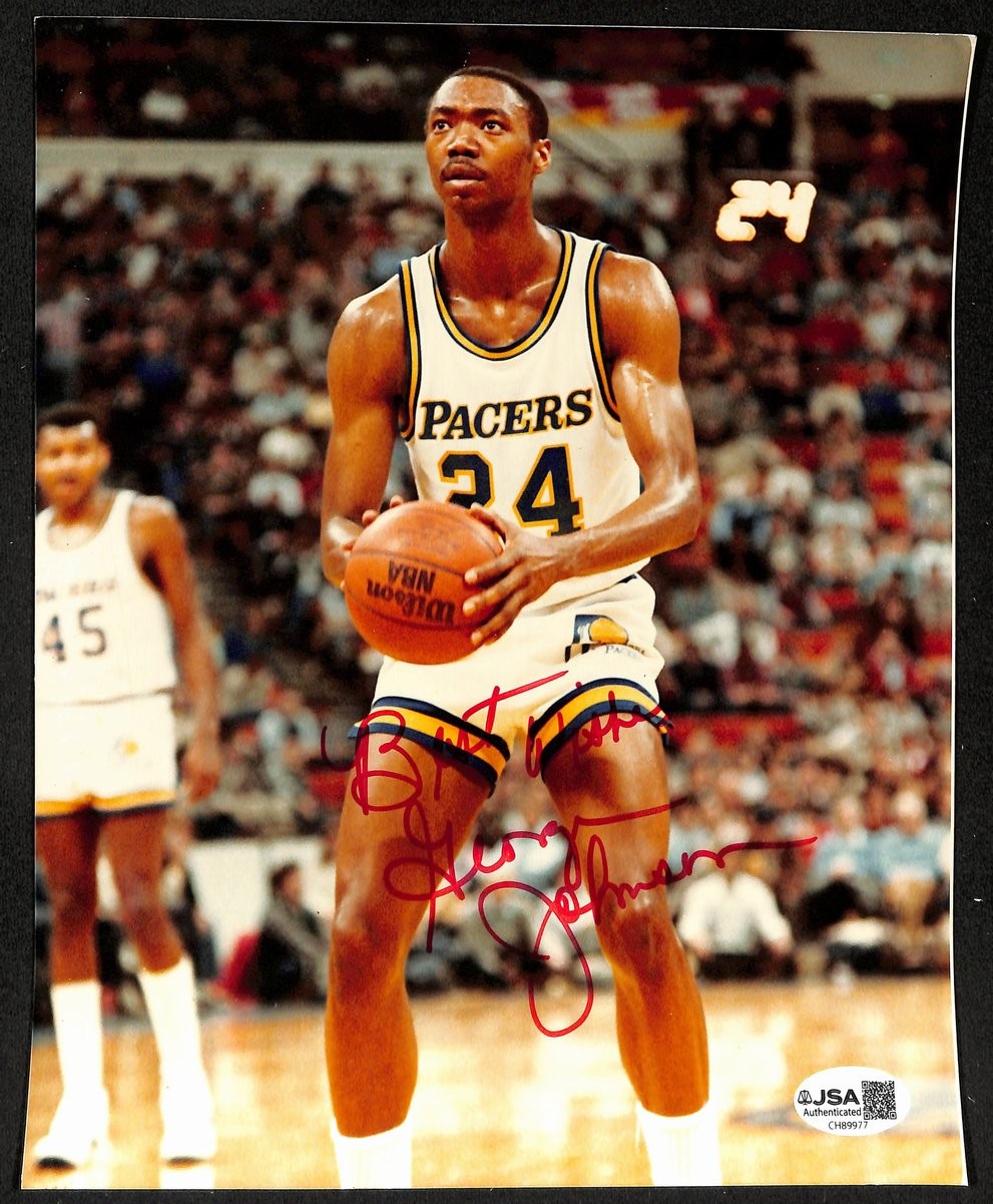 George Johnson Indiana Pacers JSA Auth Signed/Auto 8x10 Photo BA202017 ...