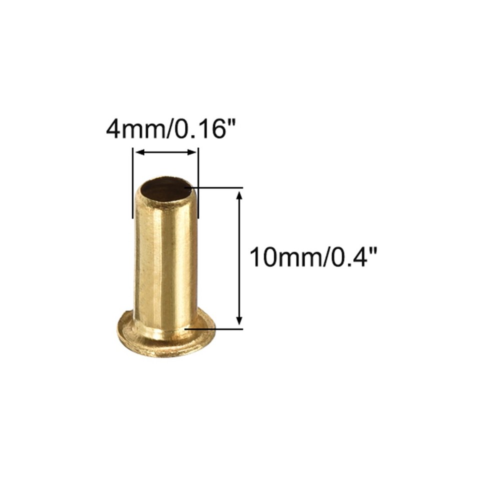 4mm x 10mm Through Hole Copper Hollow Rivets Grommets Circuit Board PCB ...