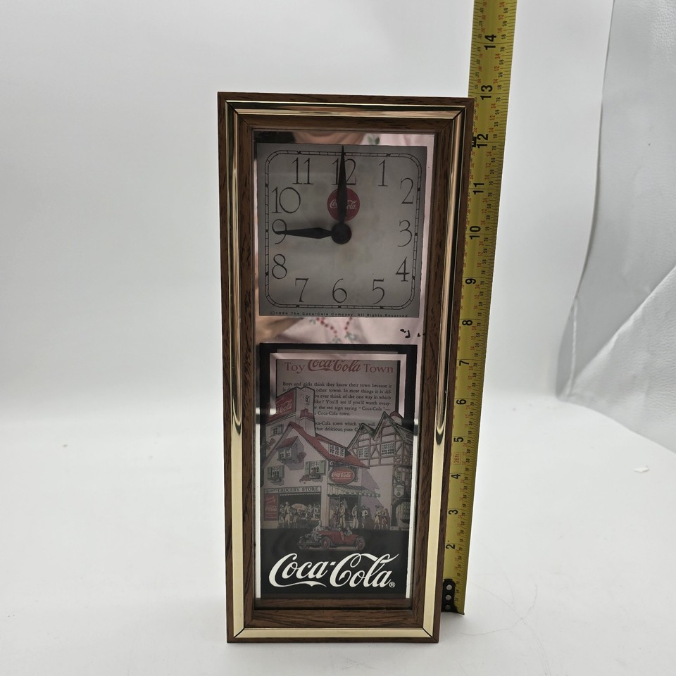 1994 Vintage The Coca Cola Quartz Clock Shadowbox Burwood Products ...