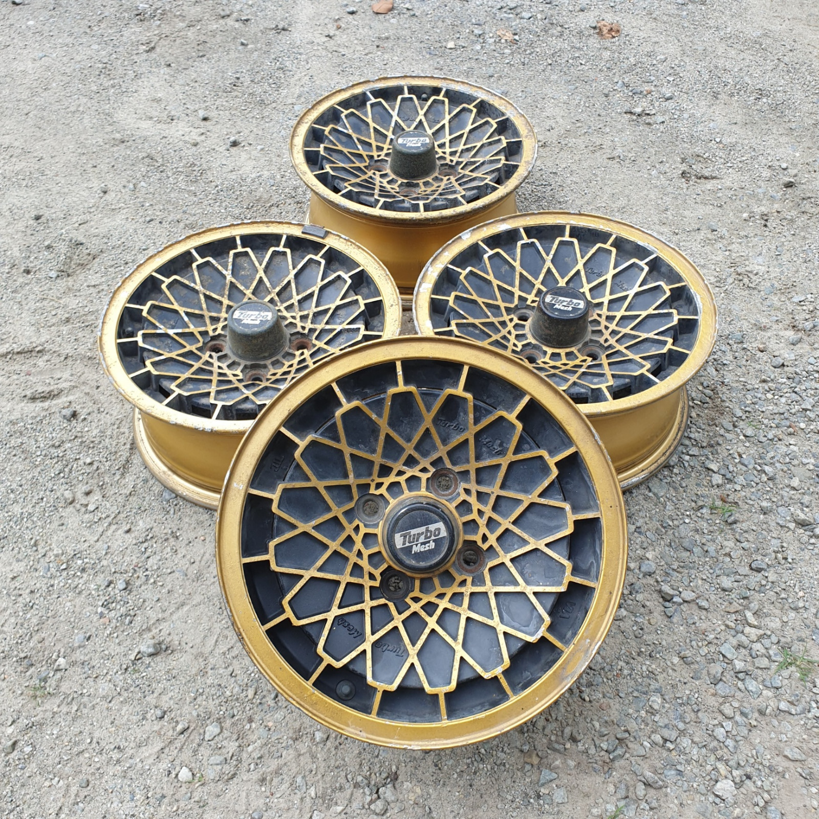 JDM 14" Enkei Turbo MESH wheels for ae86 ta22 datsun ke70 ra28 ra25 ...