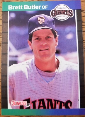 Brett Butler San Francisco Giants 1989 Donruss Baseball Card #217 Mint ...