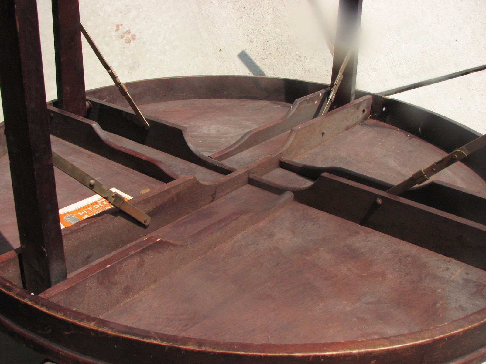 USA Peerless 365 Lightweight Folding Table Round Carrom Company 36"x29 ...