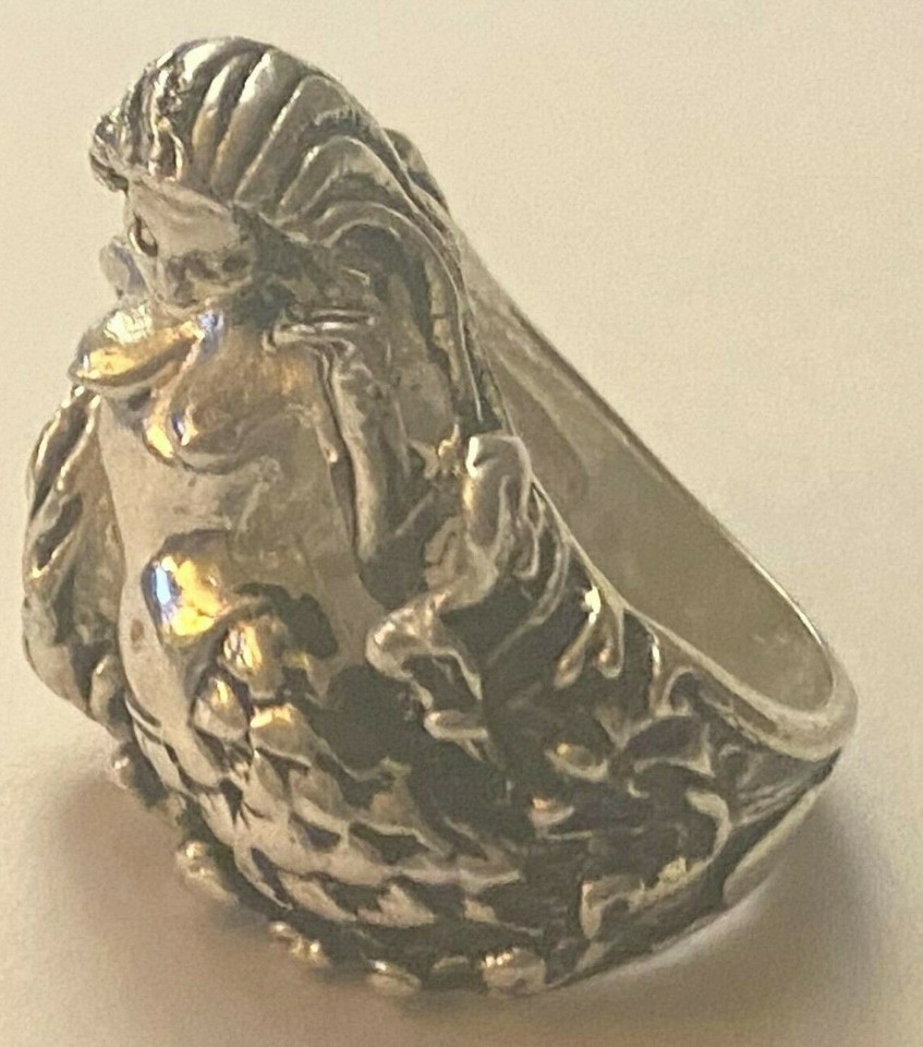 STERLING SILVER MERMAID RING SIZE 8 25.6 GM | eBay