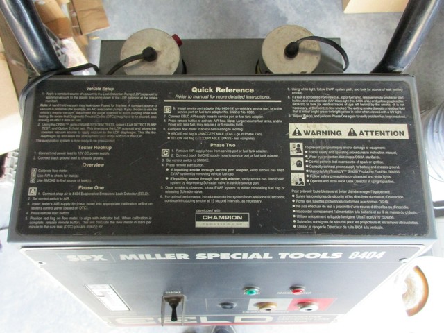 Miller 8404 EELD Evaporative Emissions Leak Detector for sale online | eBay
