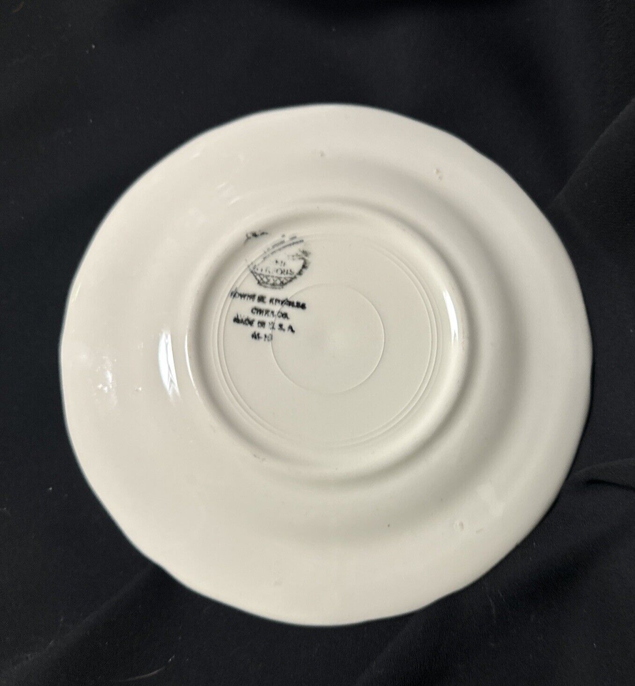 Edwin M Knowles China Co semi vitreous plates 6” lot of 6 | eBay