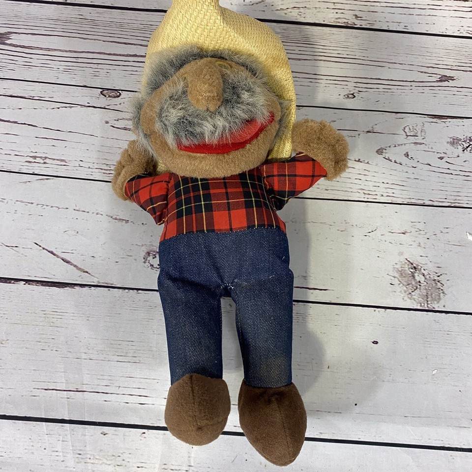 Vintage Hee Haw Plush Shotgun Red Stuffed Doll Grandpa Cowboy Animal ...