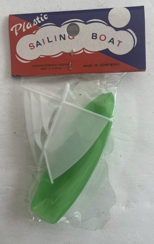 Plastic Sail Boat Vintage Novelty Dime Store Toy 1970’s Hong Kong New ...