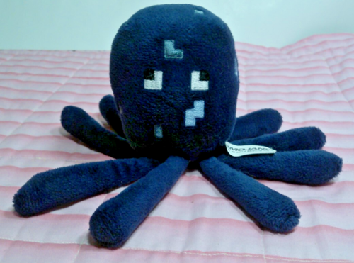 2013 Mojang Minecraft Blue Octopus Squid Soft Toy Plush | eBay
