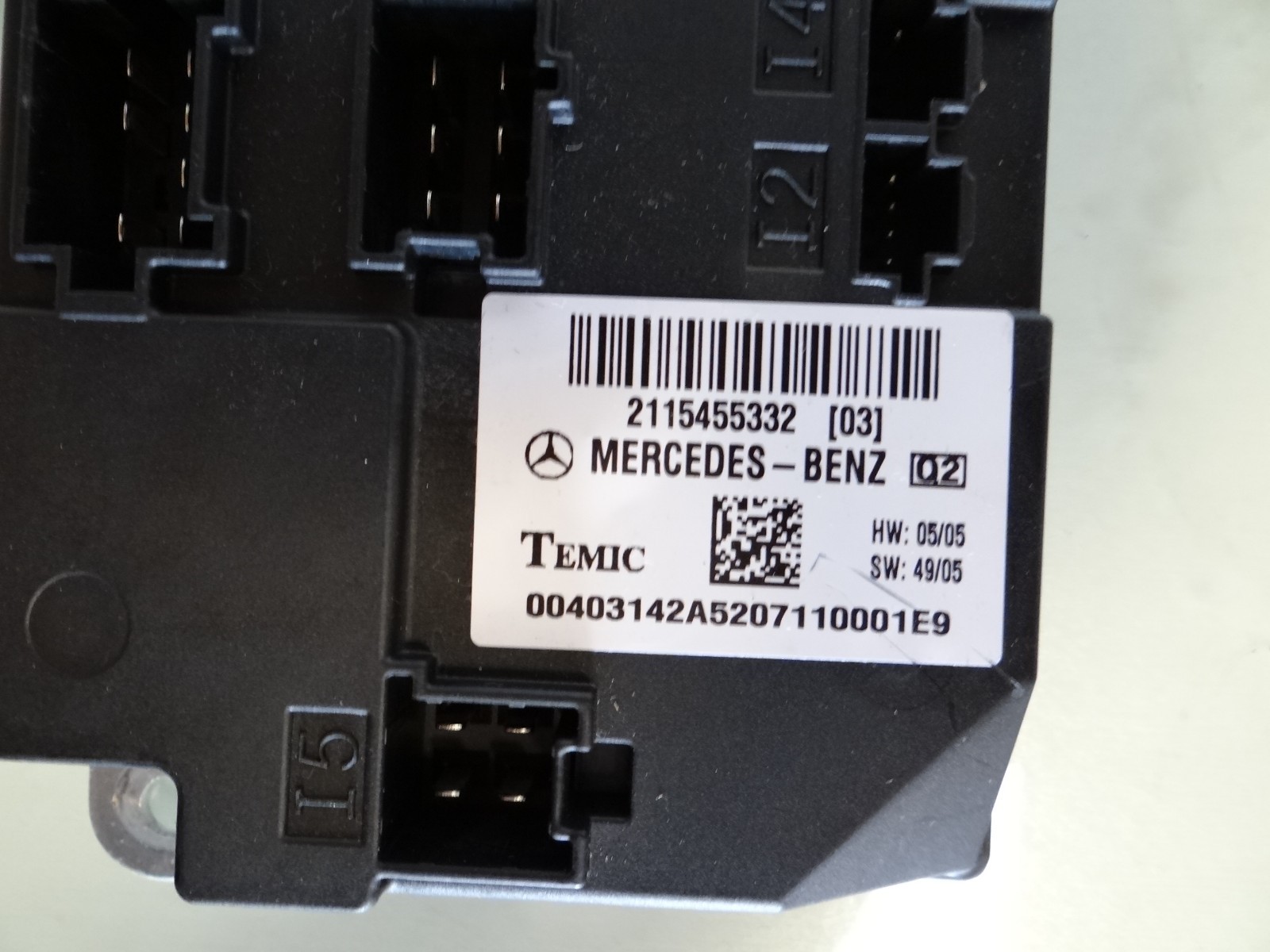 07 MERCEDES CLS550 W219 BODY CONTROL MODULE SIGNAL ACQUISITION ...